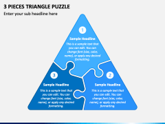 3 Pieces Triangle Puzzle PowerPoint Template and Google Slides Theme