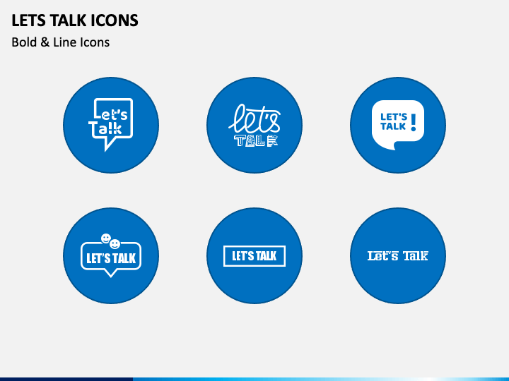 Lets Talk Icons for PowerPoint and Google Slides - PPT Slides