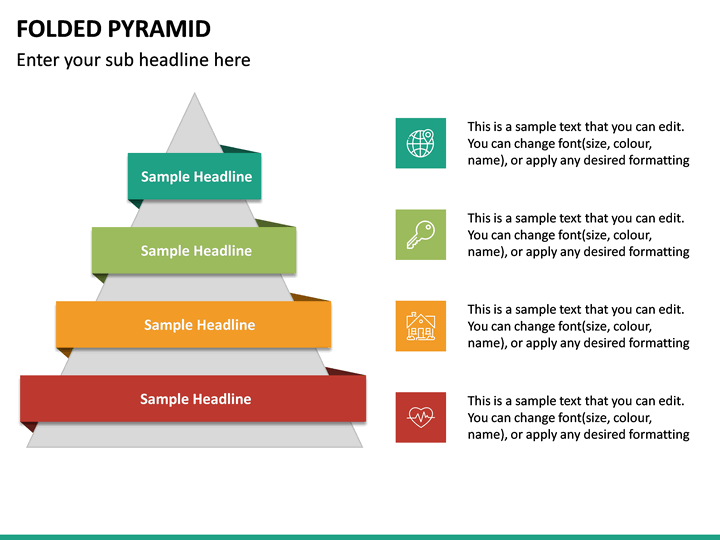 Folded Pyramid PowerPoint Template | SketchBubble