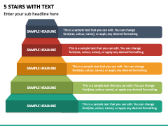 5 Stairs With Text PowerPoint Template - PPT Slides