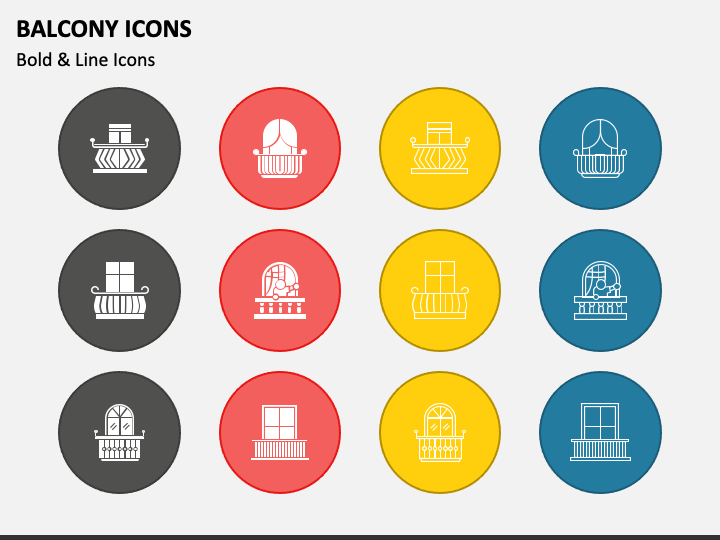Balcony Icons for PowerPoint and Google Slides - PPT Slides