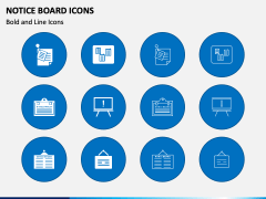 Notice Board Icons for PowerPoint and Google Slides - PPT Slides