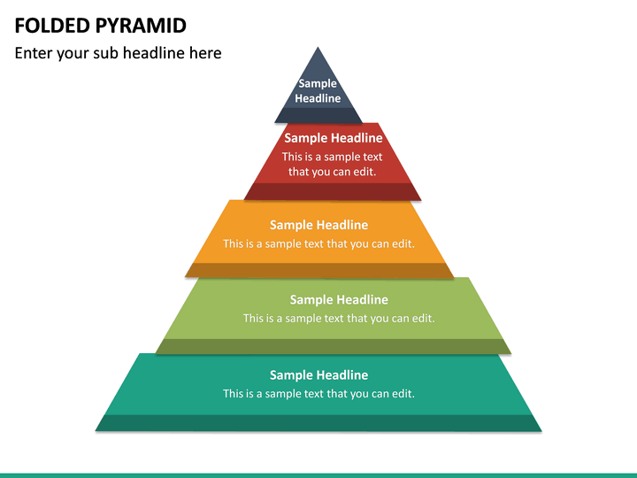 Folded Pyramid PowerPoint Template | SketchBubble