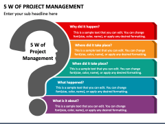 5W of Project Management PowerPoint and Google Slides Template - PPT Slides