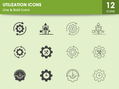 Utilization Icons for PowerPoint and Google Slides - PPT Slides