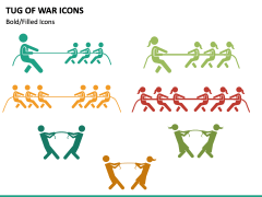 Tug of War Icons for PowerPoint and Google Slides - PPT Slides
