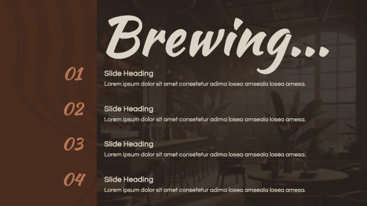 Free - Coffee Shop Theme for PowerPoint and Google Slides - PPT Slides