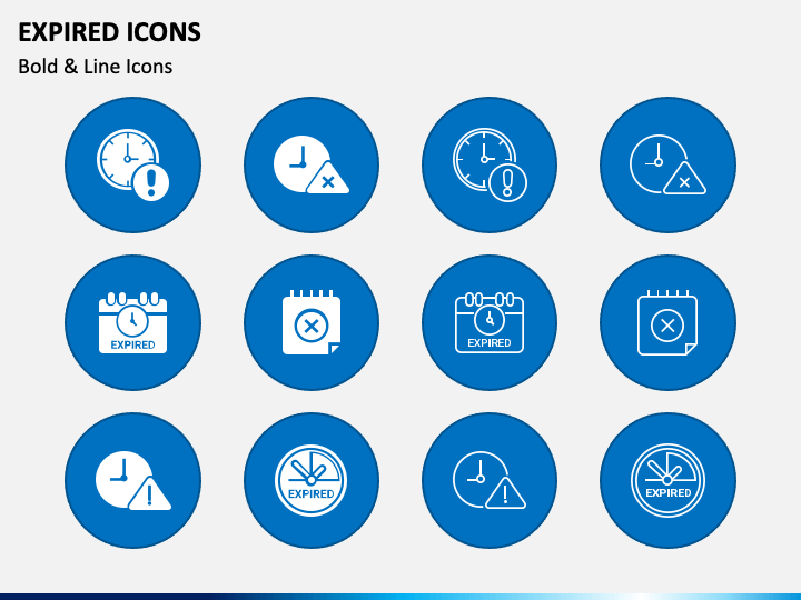Expired Icons for PowerPoint and Google Slides - PPT Slides