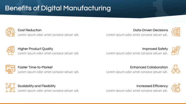 Digital Manufacturing PowerPoint and Google Slides Template - PPT Slides