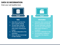 Data Vs Information PowerPoint and Google Slides Template - PPT Slides