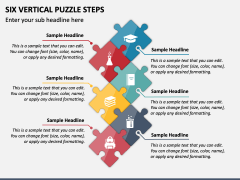 Six Vertical Puzzle Steps for PowerPoint and Google Slides - PPT Slides