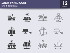 Solar Panel Icons for PowerPoint and Google Slides - PPT Slides