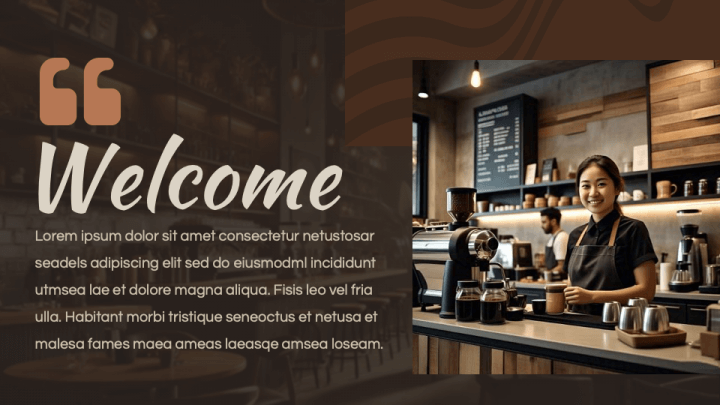Free - Coffee Shop Theme for PowerPoint and Google Slides - PPT Slides