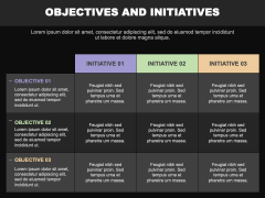 Objectives & Initiatives PowerPoint and Google Slides Template - PPT Slides