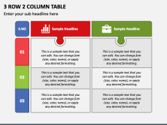 3 Row 2 Column Table for PowerPoint and Google Slides - PPT Slides