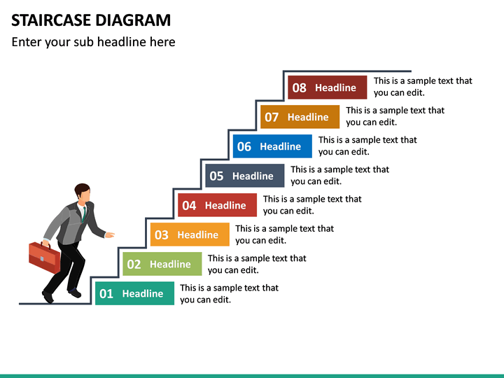 Staircase Diagram PowerPoint Template | SketchBubble