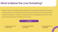 Below The Line Marketing PowerPoint and Google Slides Template - PPT Slides