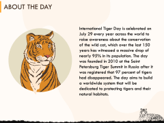 Free - International Tiger Day PowerPoint Template and Google Slides Theme