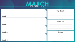 Free - Free - Free - March Planner PowerPoint and Google Slides ...