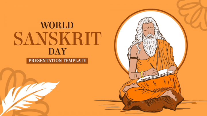 Free - World Sanskrit Day PowerPoint and Google Slides Template - PPT Slides