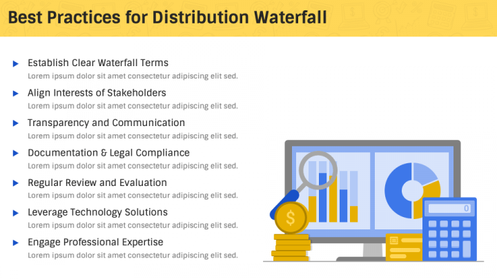 Distribution Waterfall PowerPoint and Google Slides Template - PPT Slides