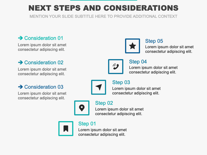 Next Steps and Considerations PowerPoint and Google Slides Template