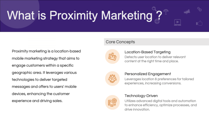 Proximity Marketing PowerPoint and Google Slides Template - PPT Slides