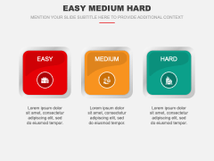Easy Medium Hard PowerPoint and Google Slides Template - PPT Slides