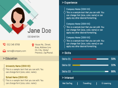 Animated Self Introduction PowerPoint Template and Google Slides Theme