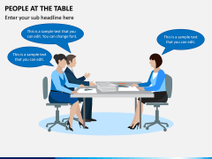 People at Table PowerPoint and Google Slides Template - PPT Slides