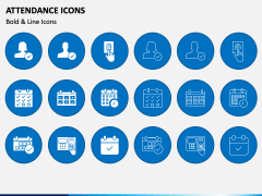 Attendance Icons for PowerPoint and Google Slides - PPT Slides