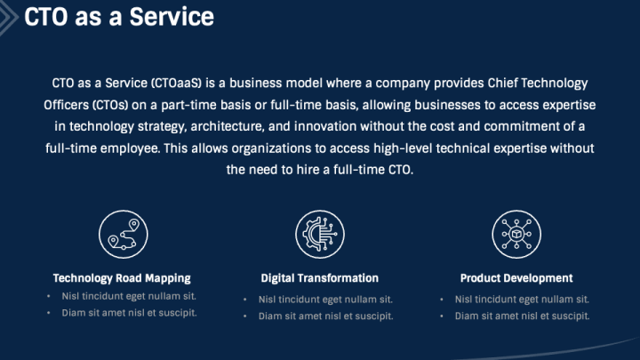 CTO as a Service PowerPoint and Google Slides Template - PPT Slides
