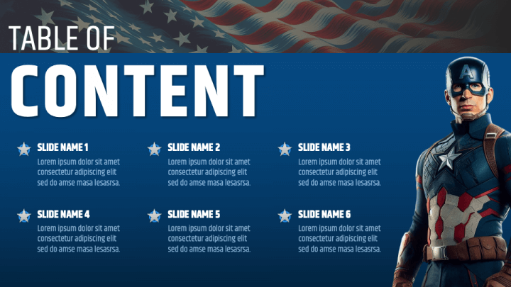 Free - Captain America Presentation Theme for PowerPoint and Google Slides