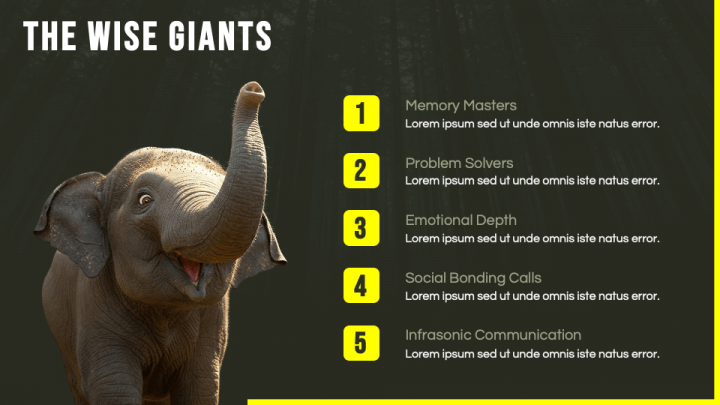 Free - Elephant Theme for PowerPoint and Google Slides - PPT Slides
