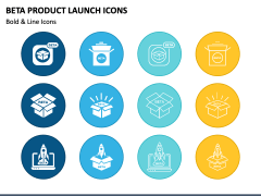 Beta Product Launch Icons for PowerPoint and Google Slides - PPT Slides