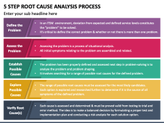 5 Step Root Cause Analysis Process PowerPoint and Google Slides Template - PPT Slides