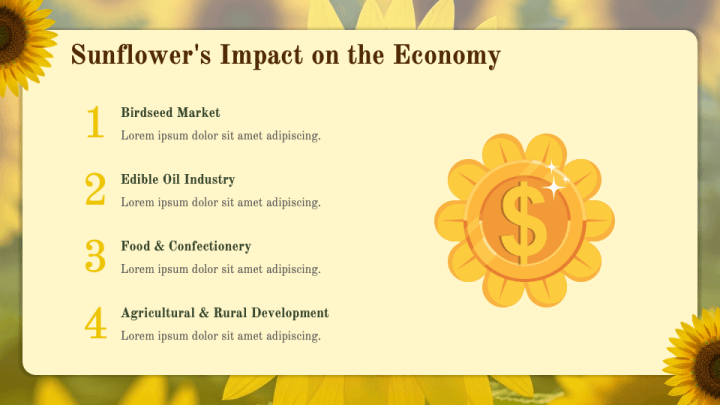 Free - Sunflower Theme for PowerPoint and Google Slides - PPT Slides