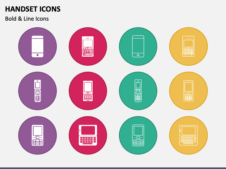 Handset Icons for PowerPoint and Google Slides - PPT Slides