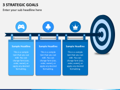 3 Strategic Goals PowerPoint Template - PPT Slides