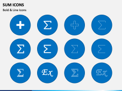 Sum Icons for PowerPoint and Google Slides - PPT Slides