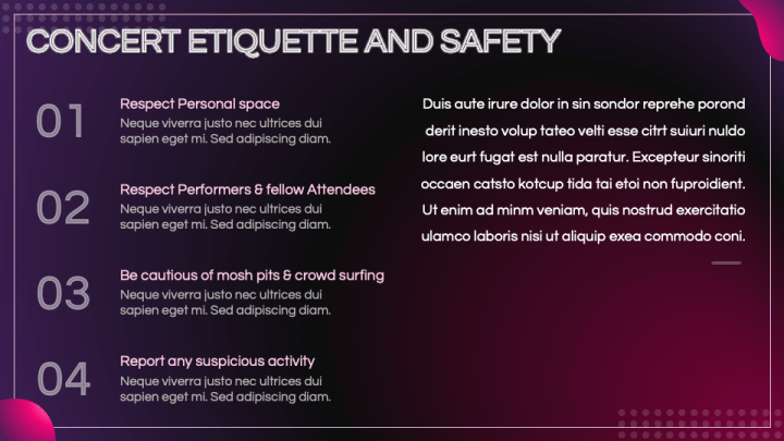 Free - Live Concert Theme for PowerPoint and Google Slides - PPT Slides