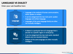 Language Vs Dialect PowerPoint and Google Slides Template - PPT Slides