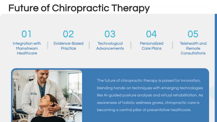 Chiropractic Therapy PowerPoint and Google Slides Template - PPT Slides