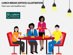 Lunch Break (Office) Illustration for PowerPoint and Google Slides ...