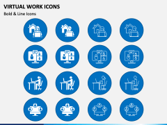 Virtual Work Icons for PowerPoint and Google Slides - PPT Slides