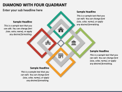 Diamond With Four Quadrant PowerPoint and Google Slides Template - PPT Slides