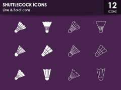 Shuttlecock Icons for PowerPoint and Google Slides - PPT Slides