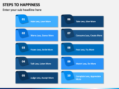 Steps to Happiness PowerPoint and Google Slides Template - PPT Slides