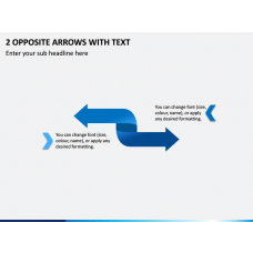 2 Opposite Arrows PowerPoint Slide