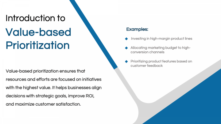 Value-Based Prioritization PowerPoint and Google Slides Template - PPT Slides
